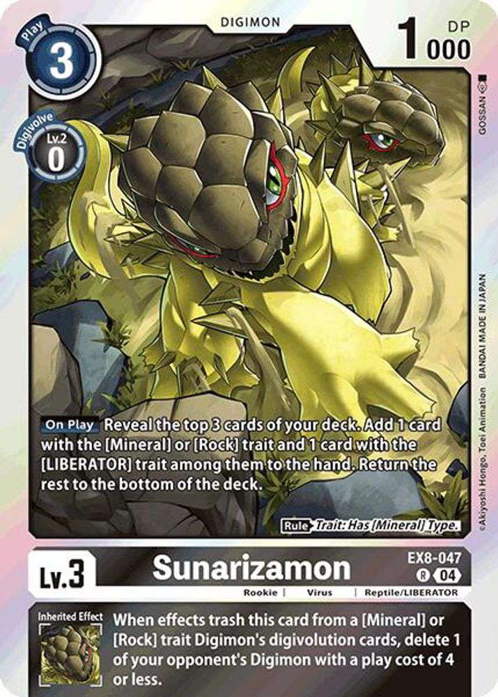 Digimon Chain of Liberation Rare Sunarizamon EX8-047 - Walmart.com