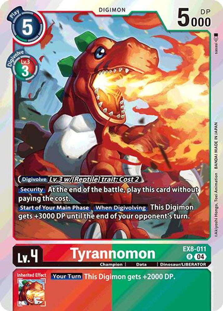 Digimon Chain of Liberation Rare Tyrannomon EX8-011 - Walmart.com
