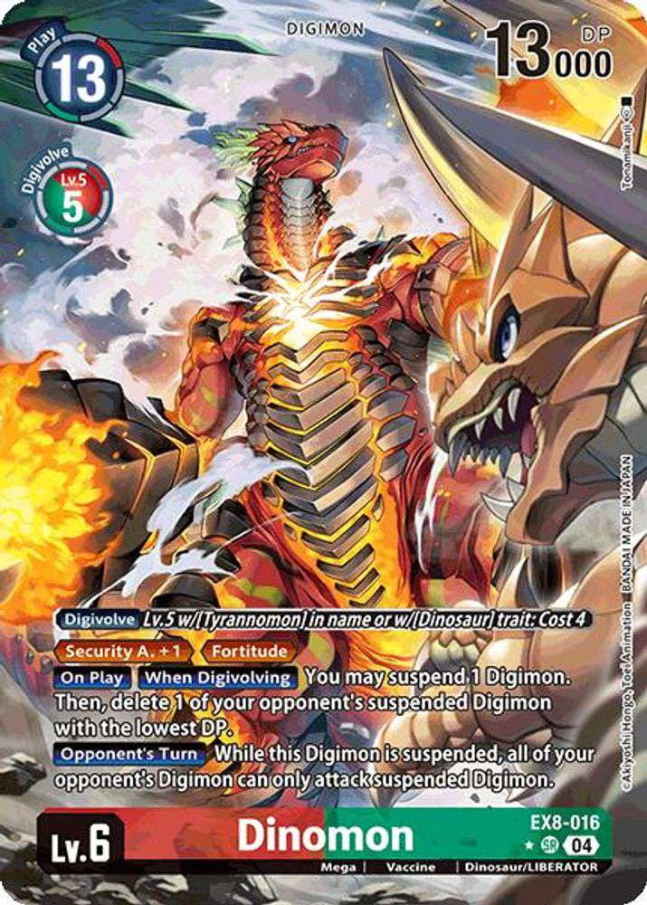Digimon Chain of Liberation Super Rare Dinomon EX8-016 (Alternate Art ...