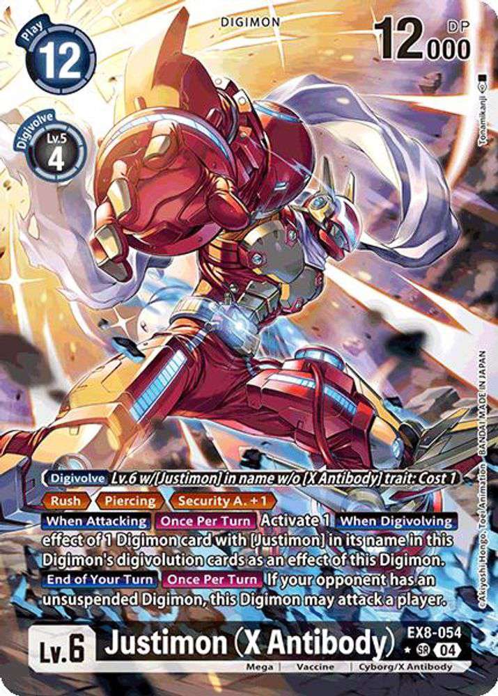 Digimon Chain of Liberation Super Rare Justimon EX8-054 (X Antibody ...