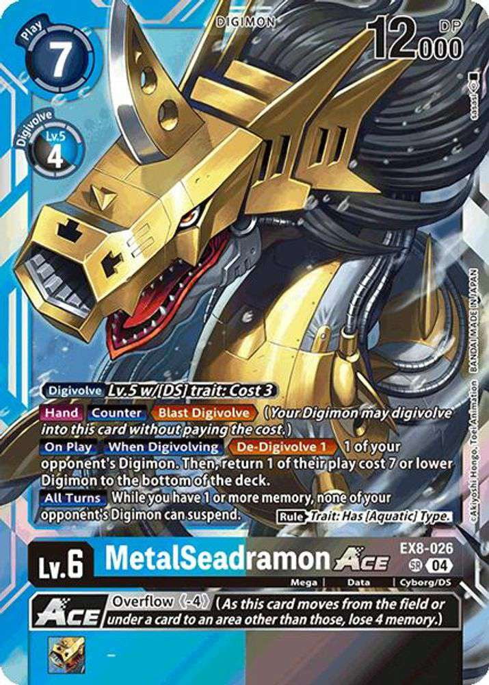 Digimon Chain of Liberation Super Rare MetalSeadramon ACE EX8-026 - Walmart.com