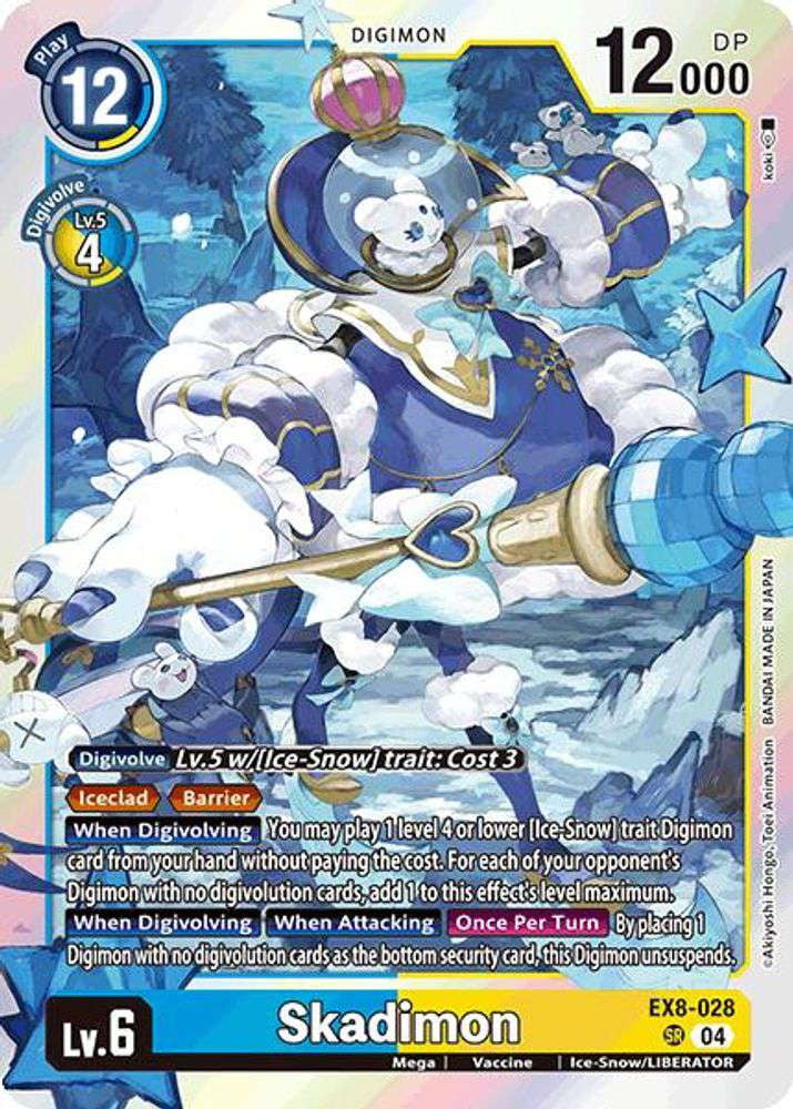 Digimon Chain of Liberation Super Rare Skadimon EX8-028 - Walmart.com