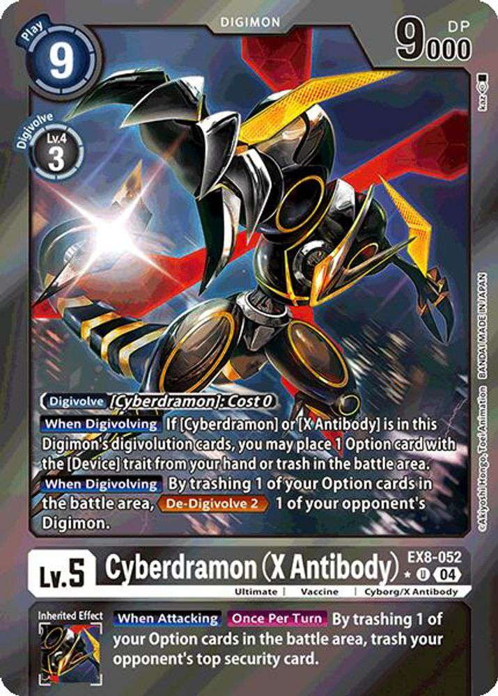 Digimon Chain of Liberation Uncommon Cyberdramon EX8-052 (X Antibody ...