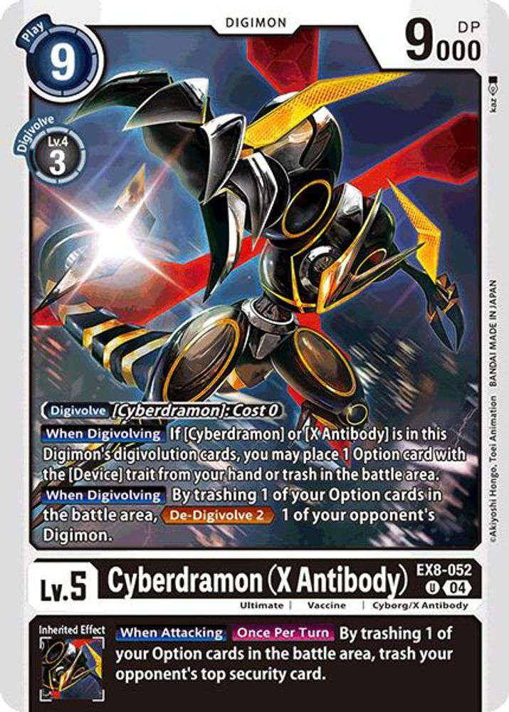 Digimon Chain of Liberation Uncommon Cyberdramon EX8-052 (X Antibody ...
