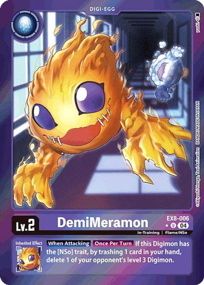 Digimon Chain of Liberation Uncommon DemiMeramon EX8-006 (Limited Foil ...