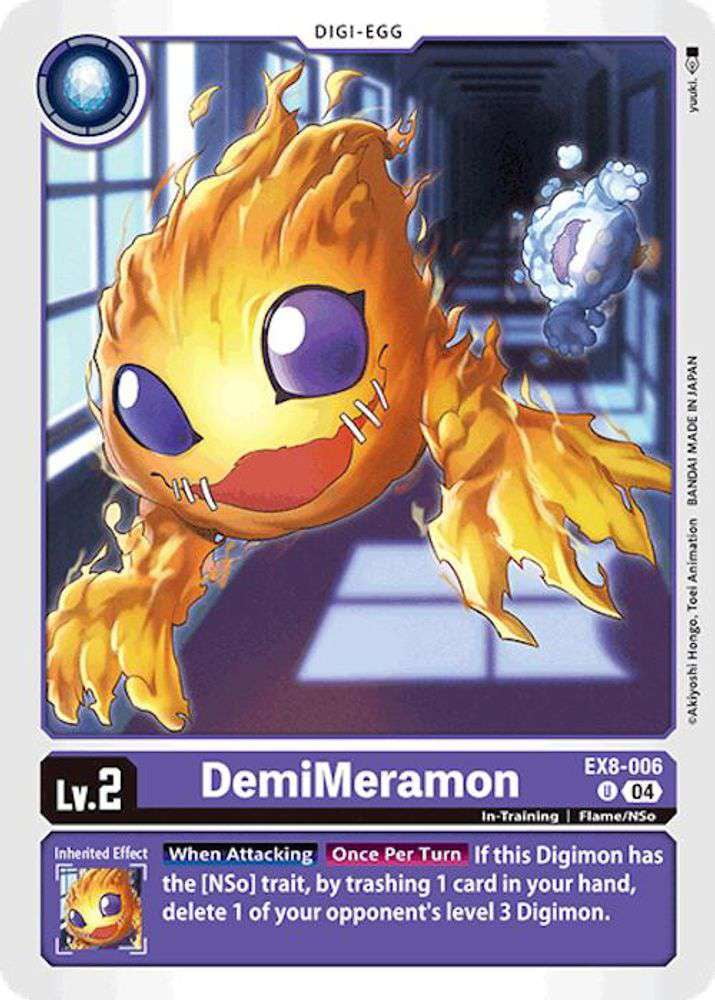 Digimon Chain of Liberation Uncommon DemiMeramon EX8-006 - Walmart.com