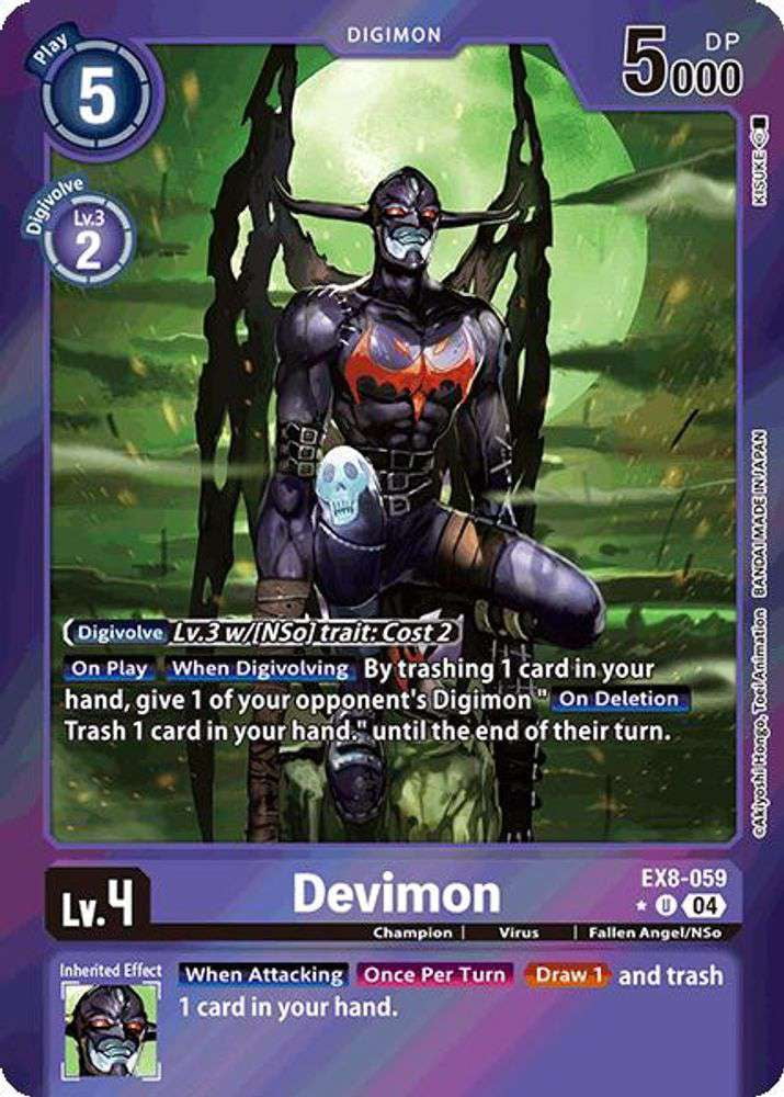 Digimon Chain of Liberation Uncommon Devimon EX8-059 (Limited Foil ...