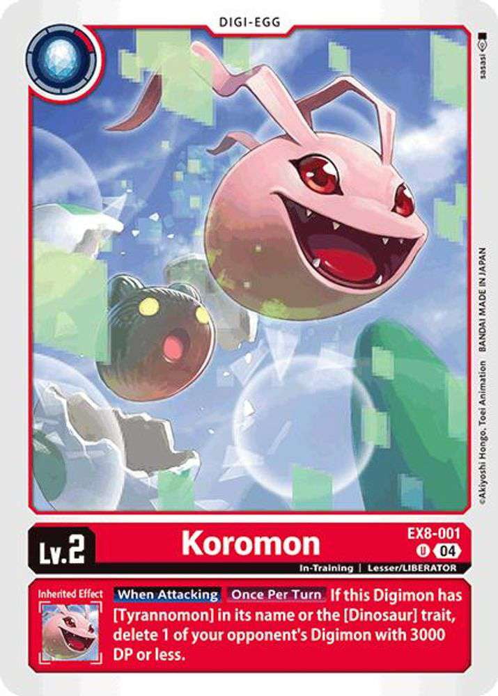 Digimon Chain of Liberation Uncommon Koromon EX8-001 - Walmart.com