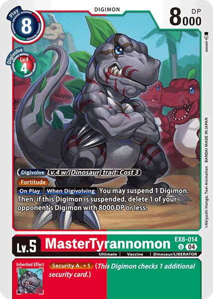 Digimon Chain of Liberation Uncommon MasterTyrannomon EX8-014 - Walmart.com