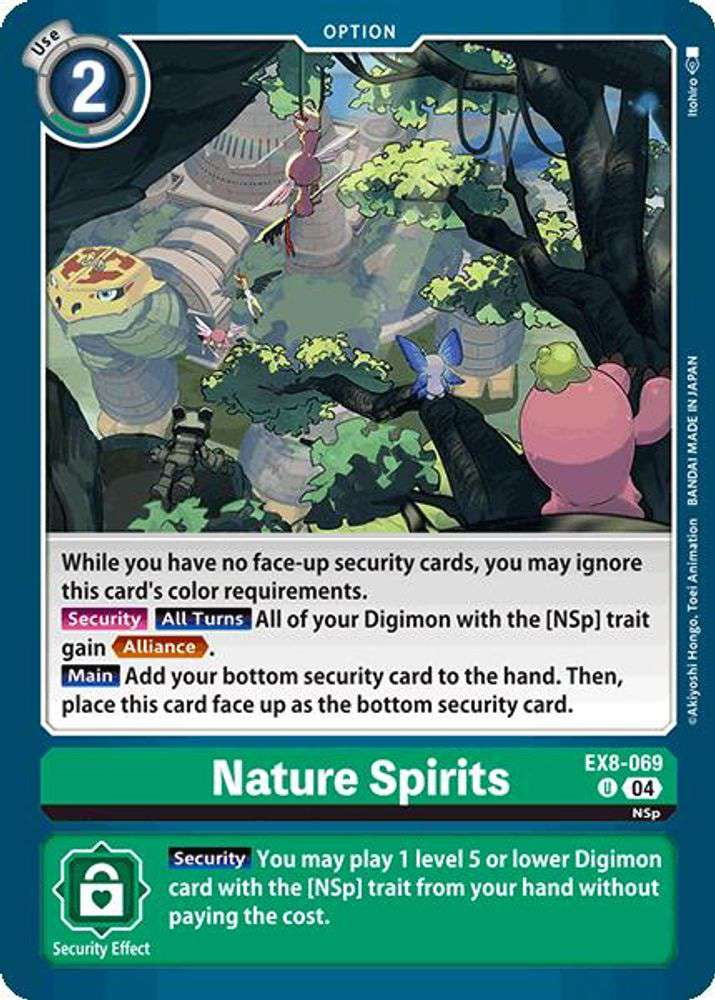 Digimon Chain of Liberation Uncommon Nature Spirits EX8-069 - Walmart.com