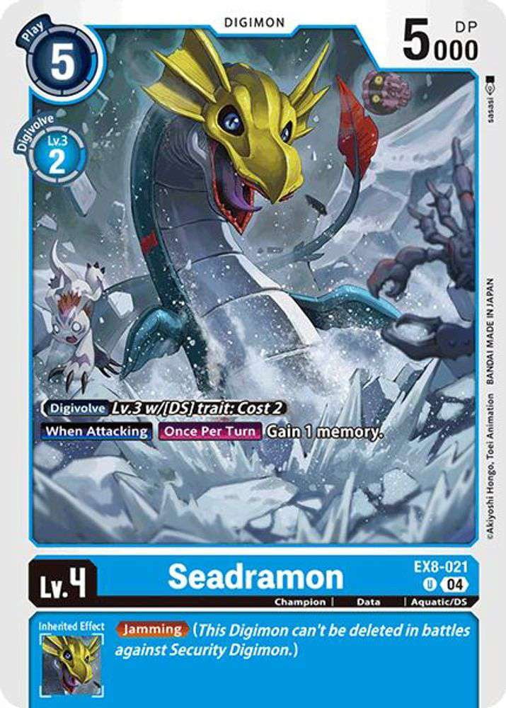 Digimon Chain of Liberation Uncommon Seadramon EX8-021 - Walmart.com