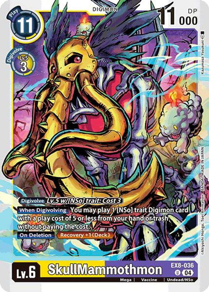 Digimon Chain of Liberation Uncommon SkullMammothmon EX8-036 - Walmart.com