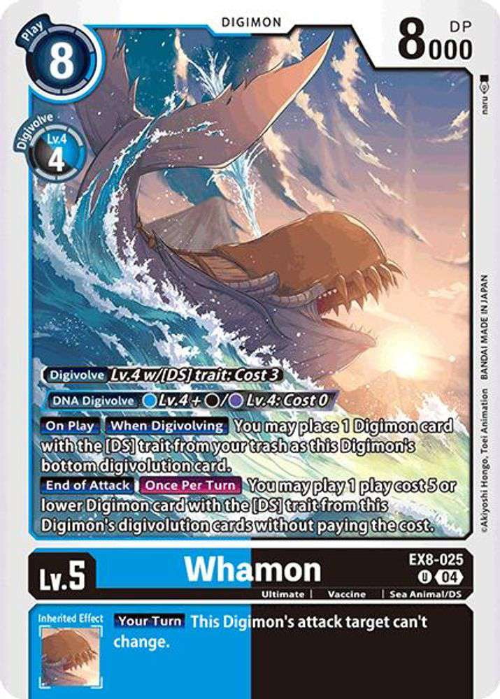 Digimon Chain of Liberation Uncommon Whamon EX8-025 - Walmart.com