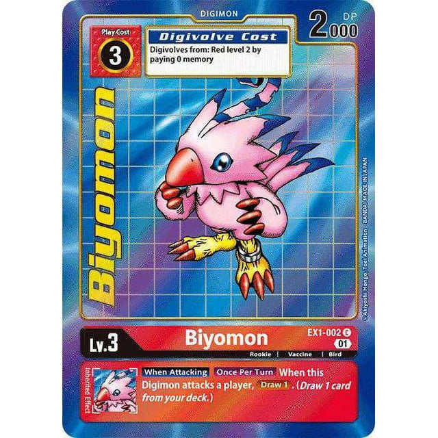 Digimon Classic Collection Common Biyomon EX1-002 (Alternate Art) - Walmart.com