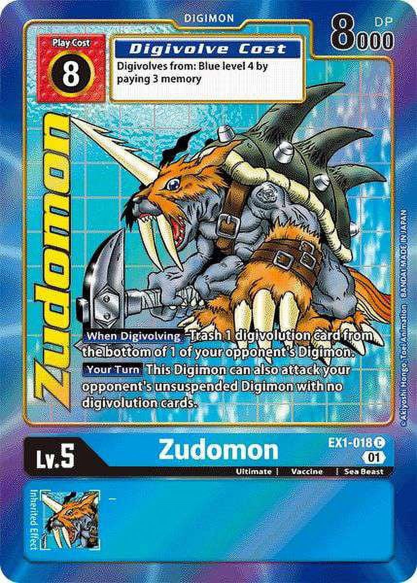 Digimon Classic Collection Common Zudomon EX1-018 (Alternate Art ...
