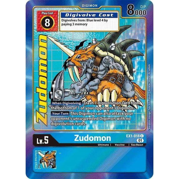 Digimon Classic Collection Common Zudomon EX1-018 (Alternate Art ...