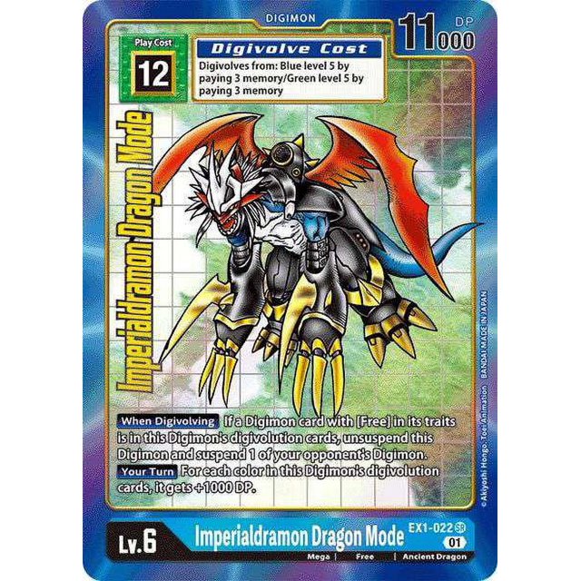 Digimon Classic Collection Super Rare Imperialdramon Dragon Mode EX1-022 (Alternate Art ...