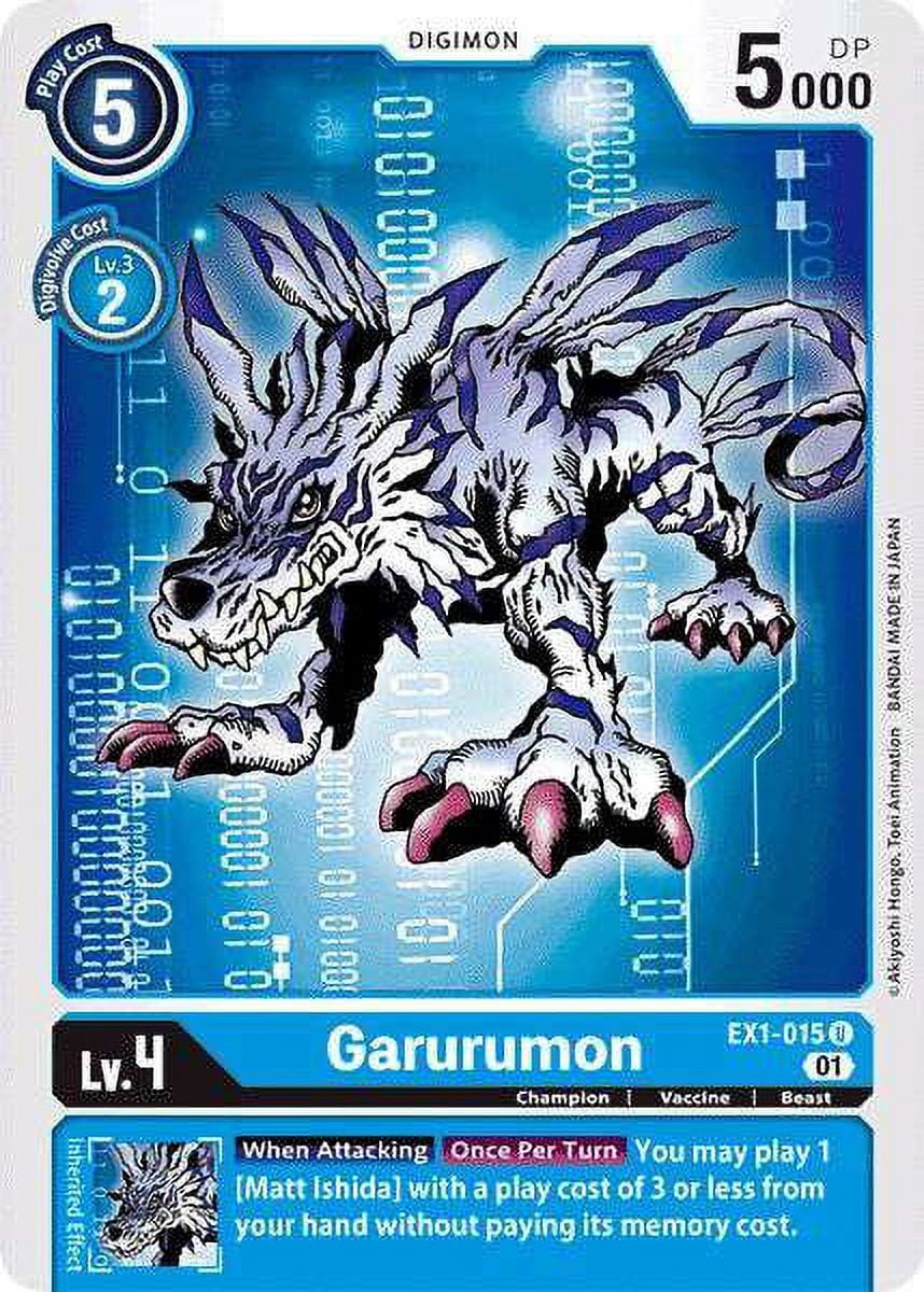 Digimon Classic Collection Uncommon Garurumon EX1-015 - Walmart.com