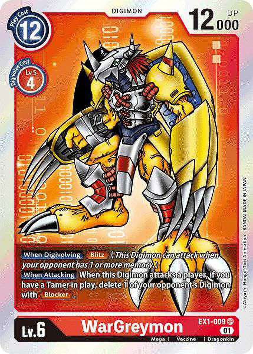 Digimon Classic Collection Super Rare WarGreymon EX1-009 - Walmart.com