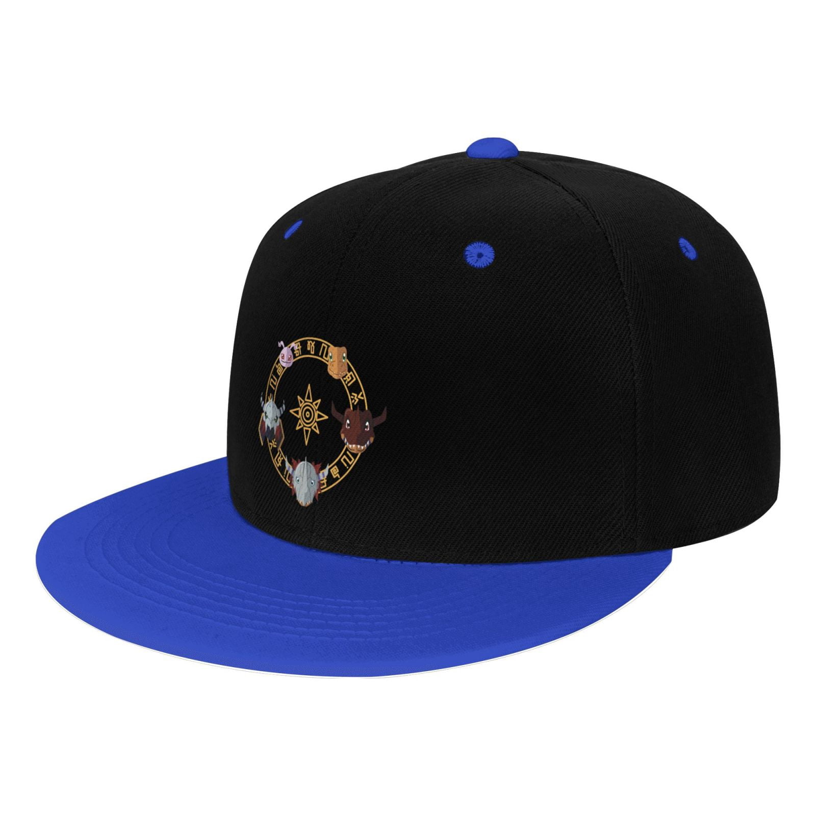 Digimon Crests Adult Flat Brim Color Hip Hop Hat Dad Hat Baseball Cap ...