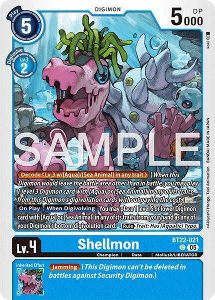 Digimon Cyber Eden Common Shellmon BT22-021 - Walmart.com