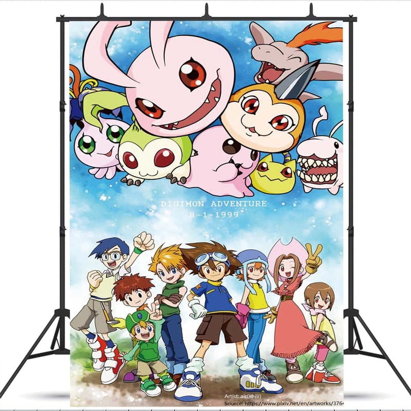Digimon Digital Monsters Birthday Party Supplies Banner Backdrop ...