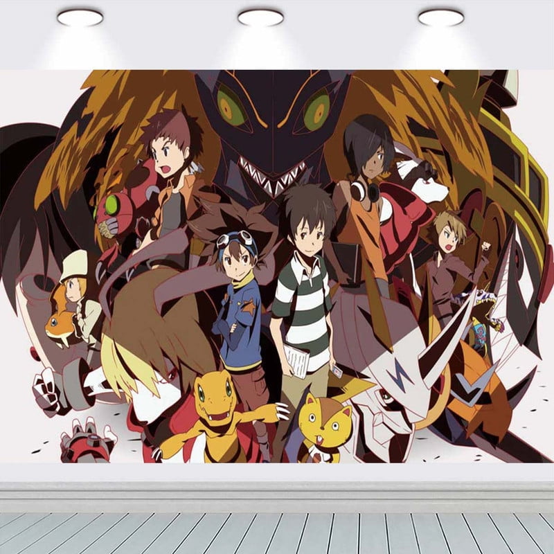Digimon Digital Monsters Taspestry Wall Decor Backdrop Banner Party ...