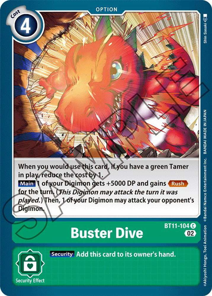 Digimon Dimensional Phase Common Buster Dive BT11-104 - Walmart.com