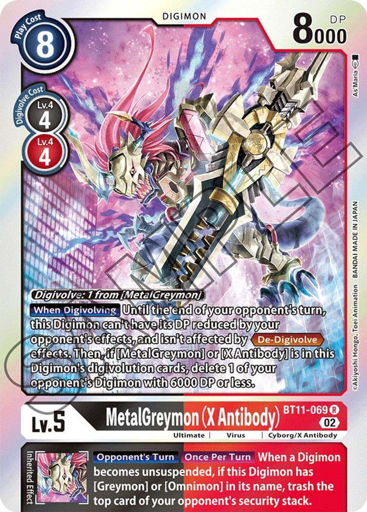Digimon Dimensional Phase Rare MetalGreymon BT11-069 (X Antibody ...
