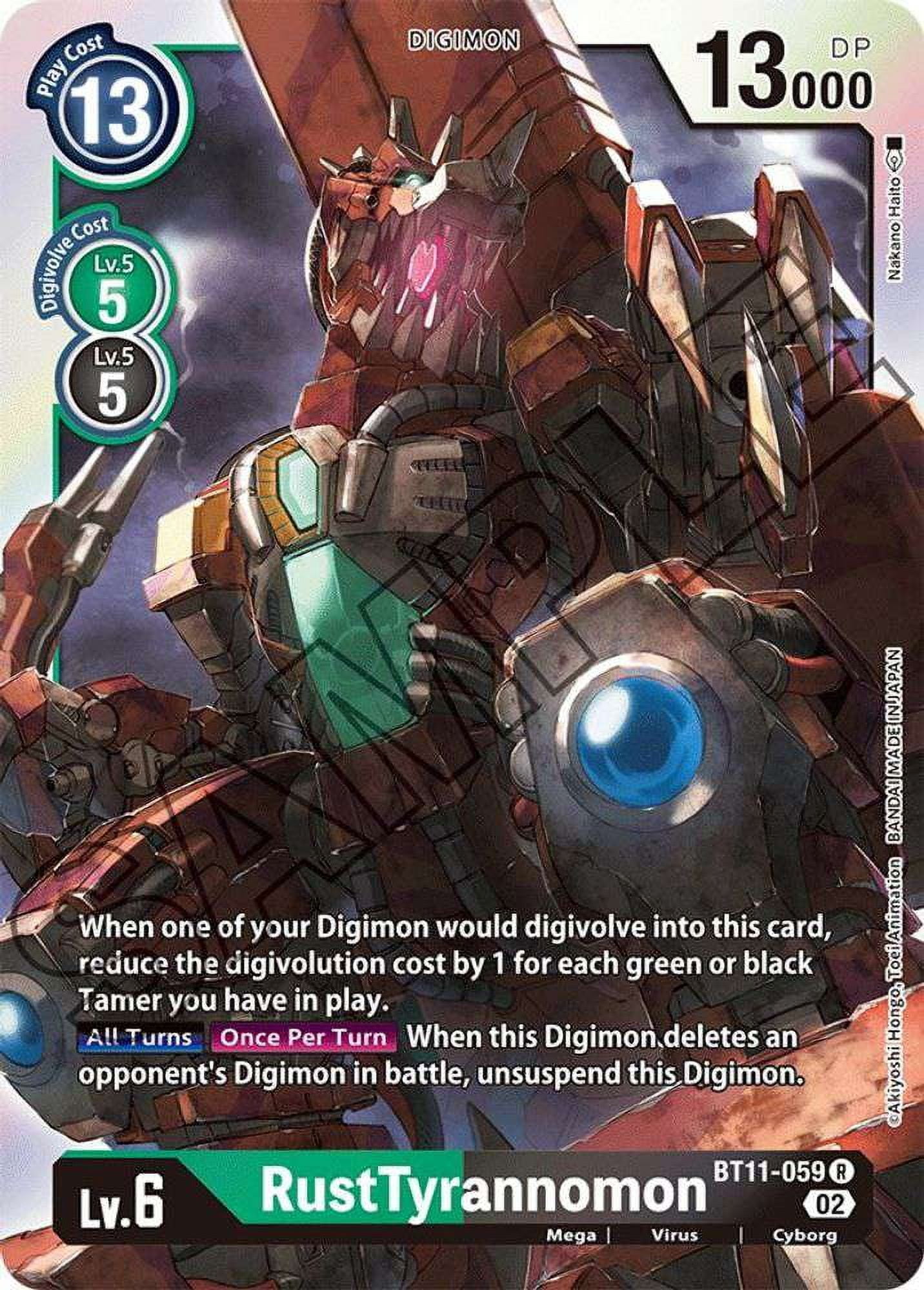 Digimon Dimensional Phase Rare RustTyrannomon BT11-059 - Walmart.com