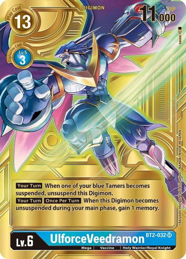 Digimon Dimensional Phase Reprints Super Rare UlforceVeedramon BT2-032 ...