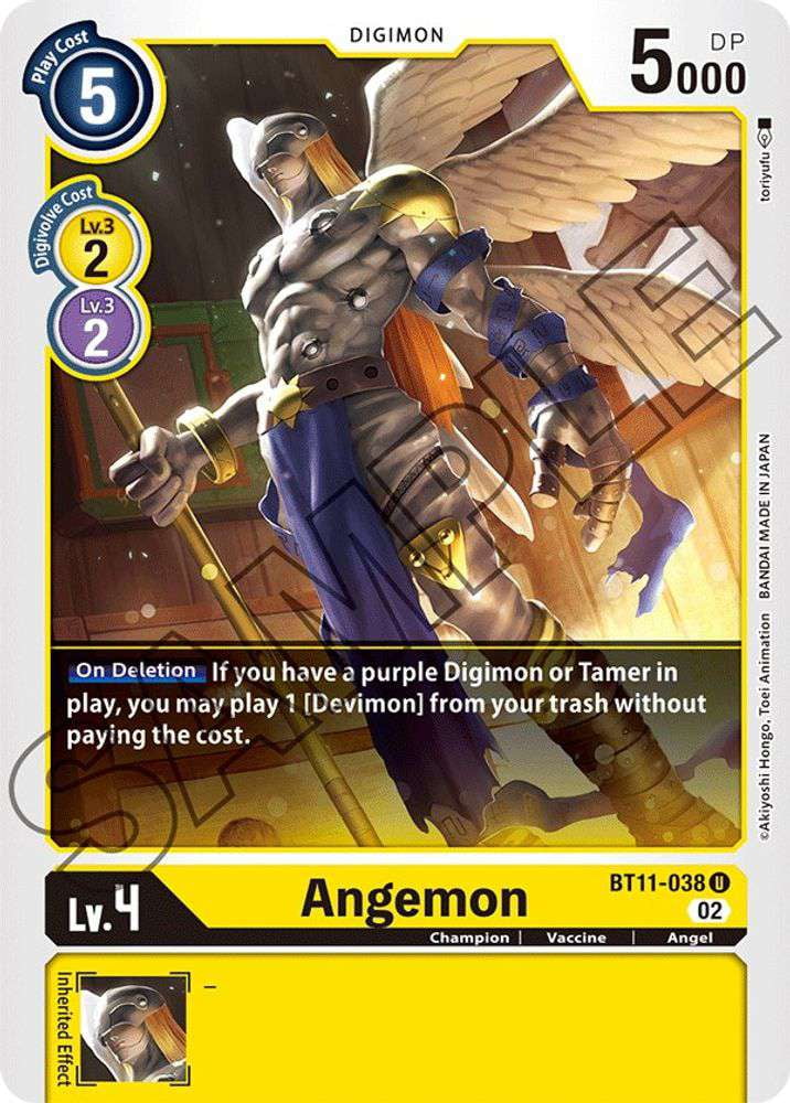 Digimon Dimensional Phase Uncommon Angemon BT11-038 - Walmart.com