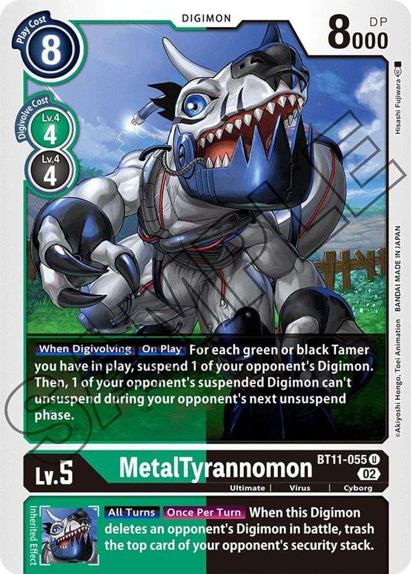 Digimon Dimensional Phase Uncommon MetalTyrannomon BT11-055 - Walmart.com