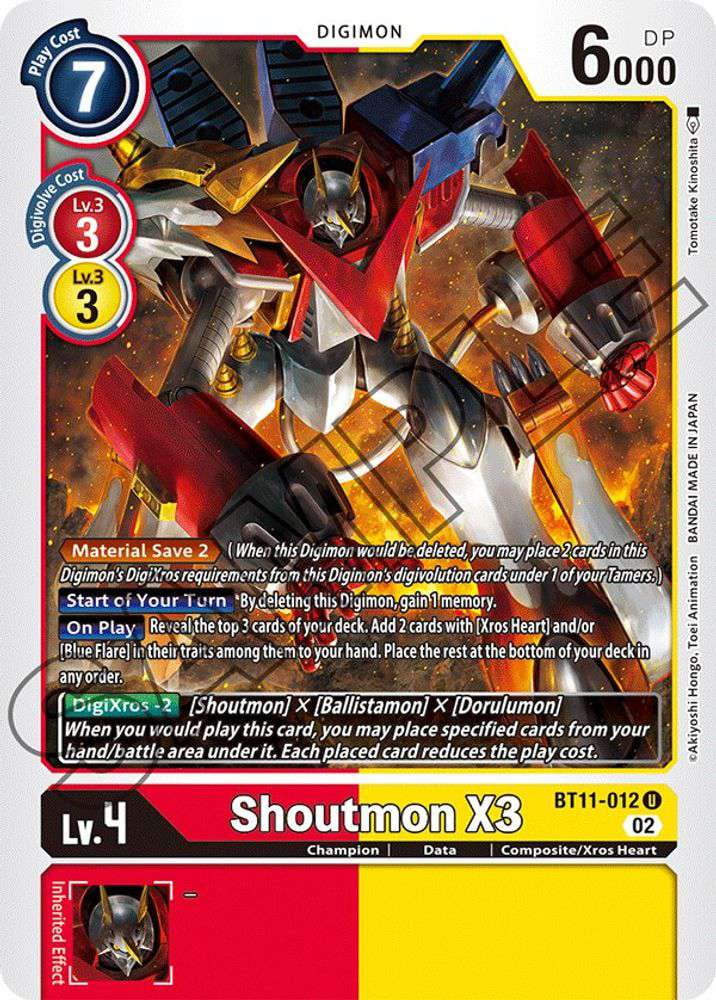 Digimon Dimensional Phase Uncommon Shoutmon X3 BT11-012 - Walmart.com