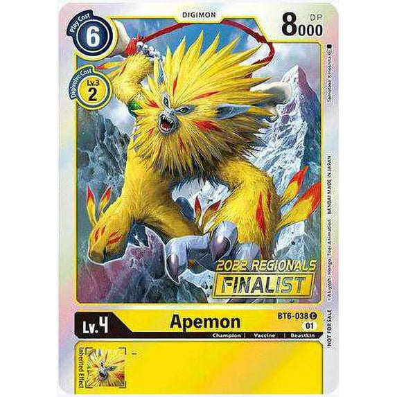 Digimon Double Diamond Common Apemon BT6-038 (2022 Championship Online ...