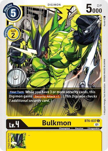 Digimon Double Diamond Common Bulkmon BT6-037 - Walmart.com