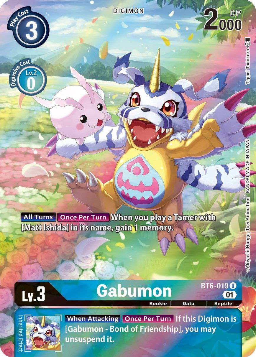 Digimon Double Diamond Uncommon Gabumon BT6-019 (Alternate Art ...