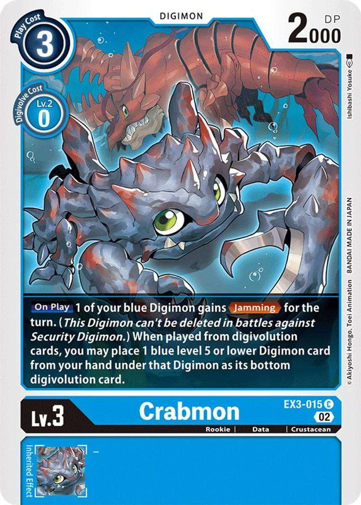 Digimon Draconic Roar Common Crabmon EX3-015 - Walmart.com