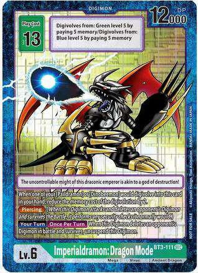 Digimon Draconic Roar Secret Rare Imperialdramon: Dragon Mode BT3-111 ...