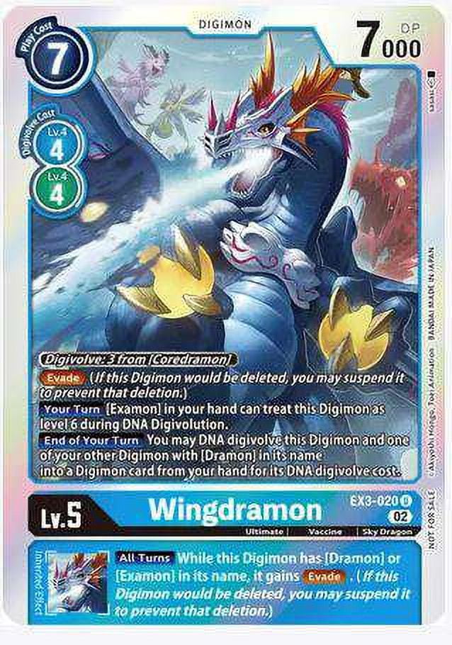 Digimon Draconic Roar Uncommon Wingdramon EX3-020 (Alternate Art ...