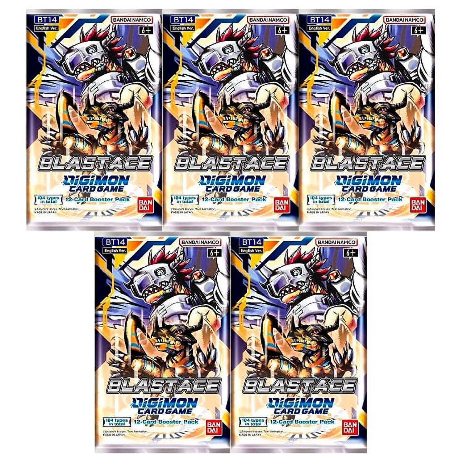 Digimon English Trading Card Game - Blast Ace BT14 - BOOSTER PACKS (5 ...