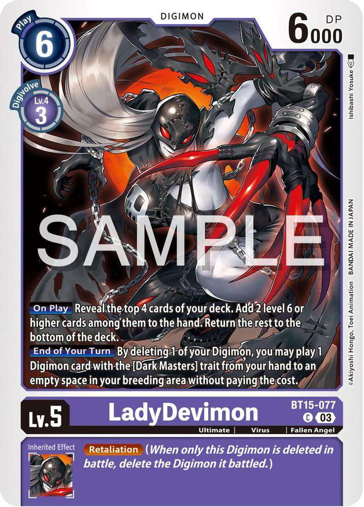 Digimon Exceed Apocalypse Common LadyDevimon BT15-077 - Walmart.com