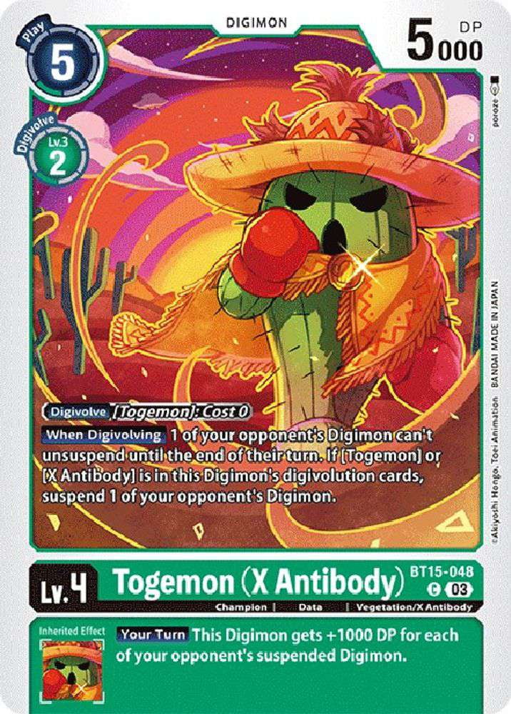 Digimon Exceed Apocalypse Common Togemon (X Antibody) BT15-048 - Walmart.com