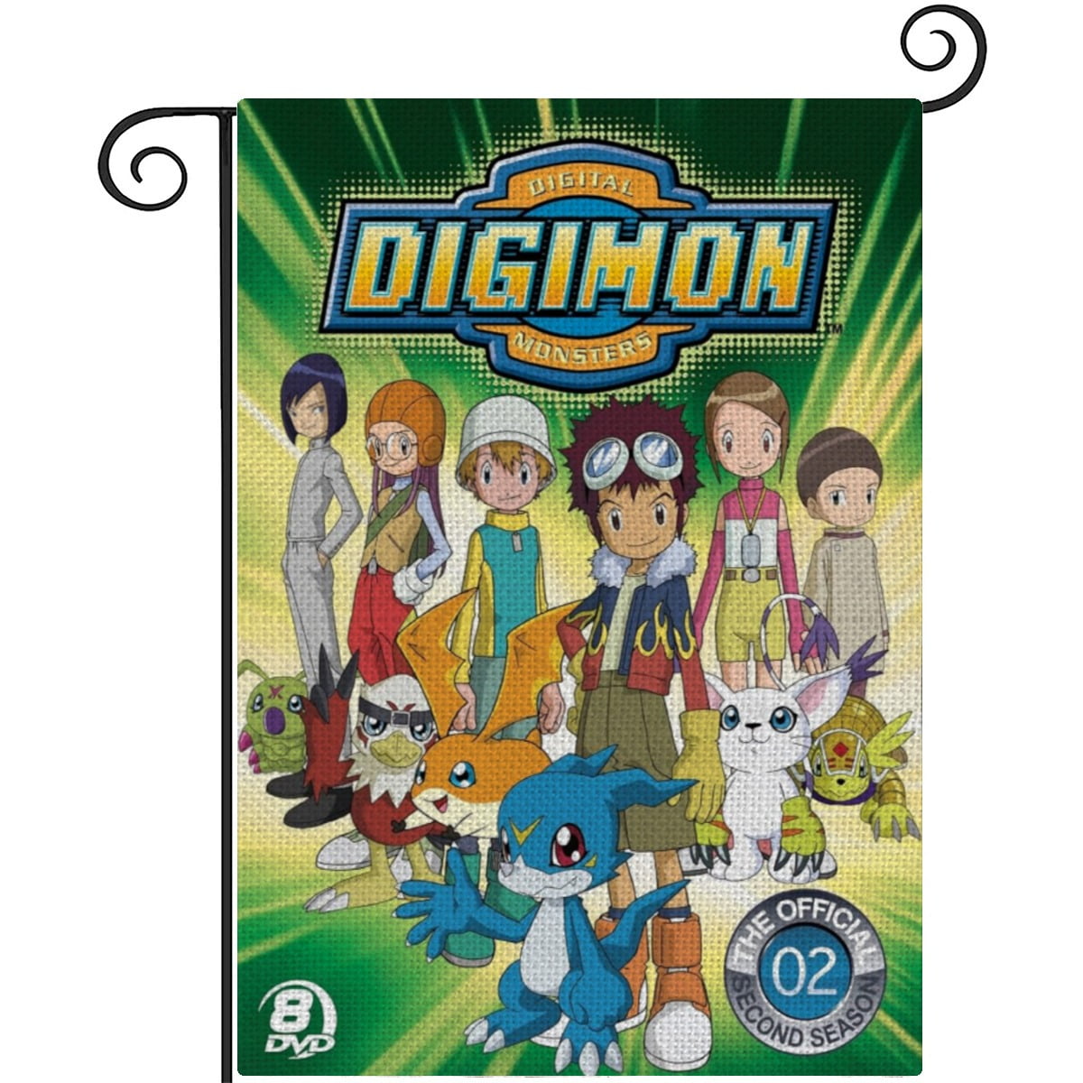 Digimon Garden Flags Set of Double Sided 12 x 18 Inch Yard Flags, Small ...