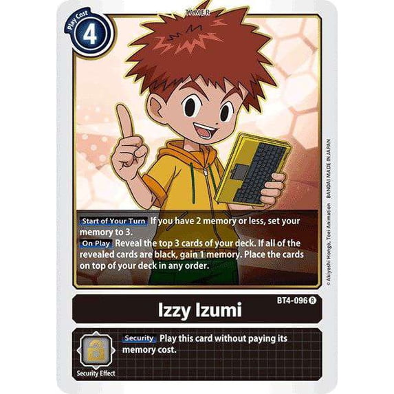 Digimon Great Legend Rare Izzy Izumi BT4-096 - Walmart.com