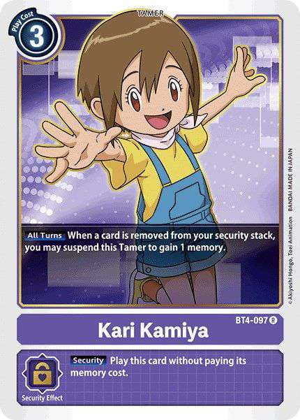 Digimon Great Legend Rare Kari Kamiya BT4-097 - Walmart.com