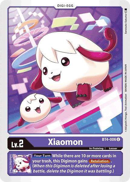 Digimon Great Legend Uncommon Xiaomon BT4-006 - Walmart.com