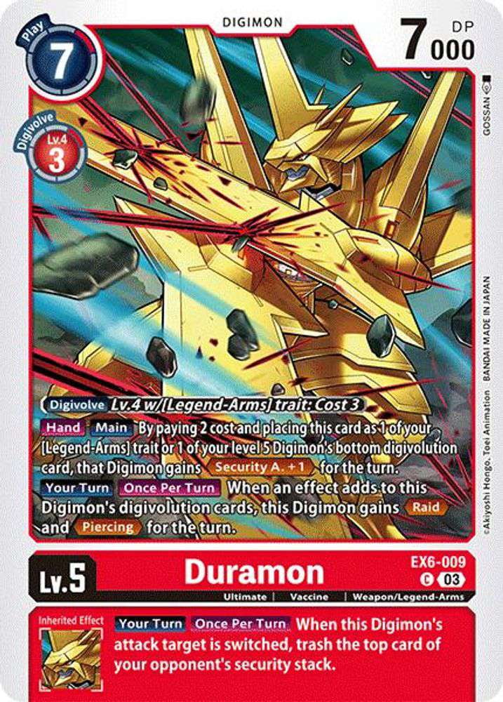 Digimon Infernal Ascension Common Duramon EX6-009 - Walmart.com
