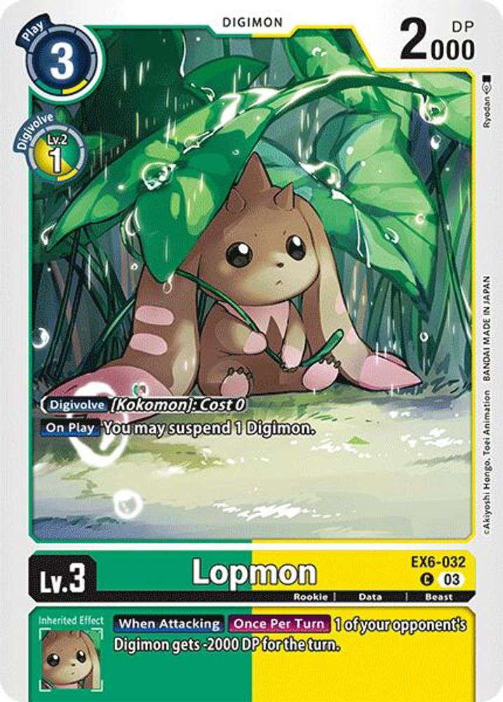 Digimon Infernal Ascension Common Lopmon EX6-032 - Walmart.com