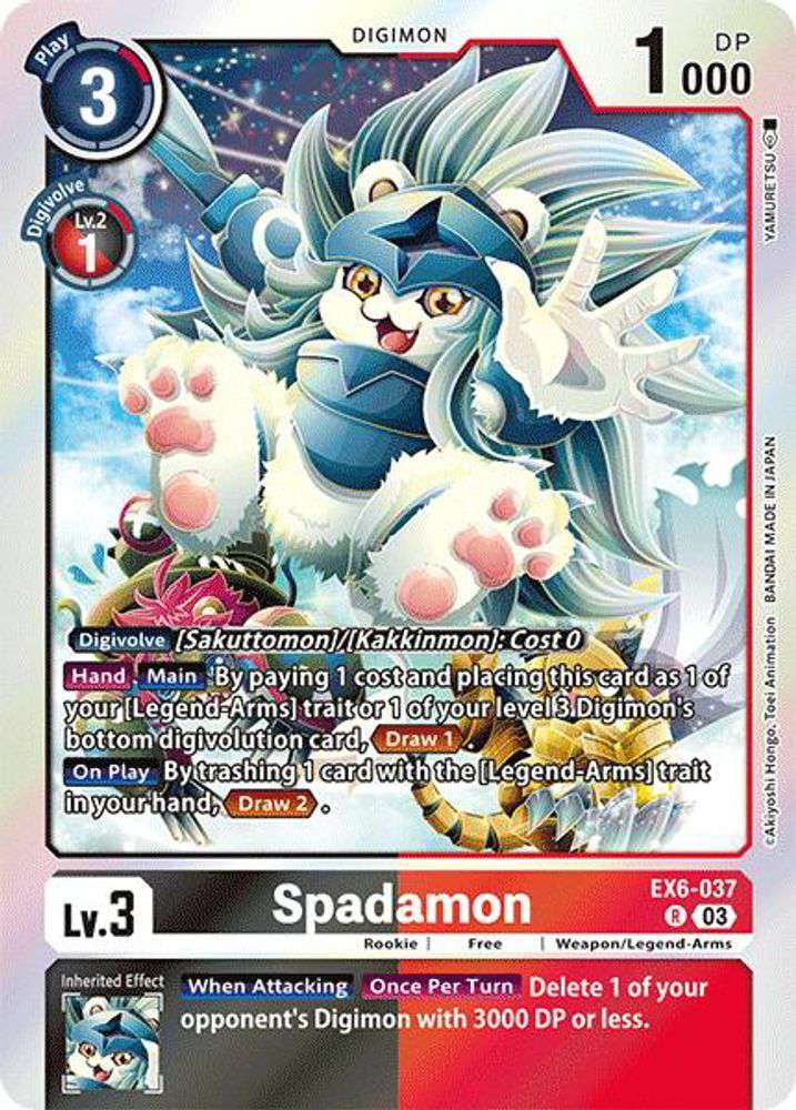 Digimon Infernal Ascension Rare Spadamon EX6-037 - Walmart.com